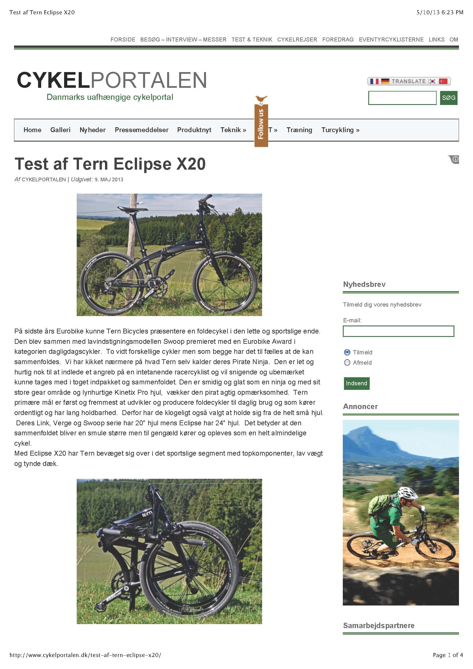 Test af Tern Eclipse X20 | Tern Bicycles