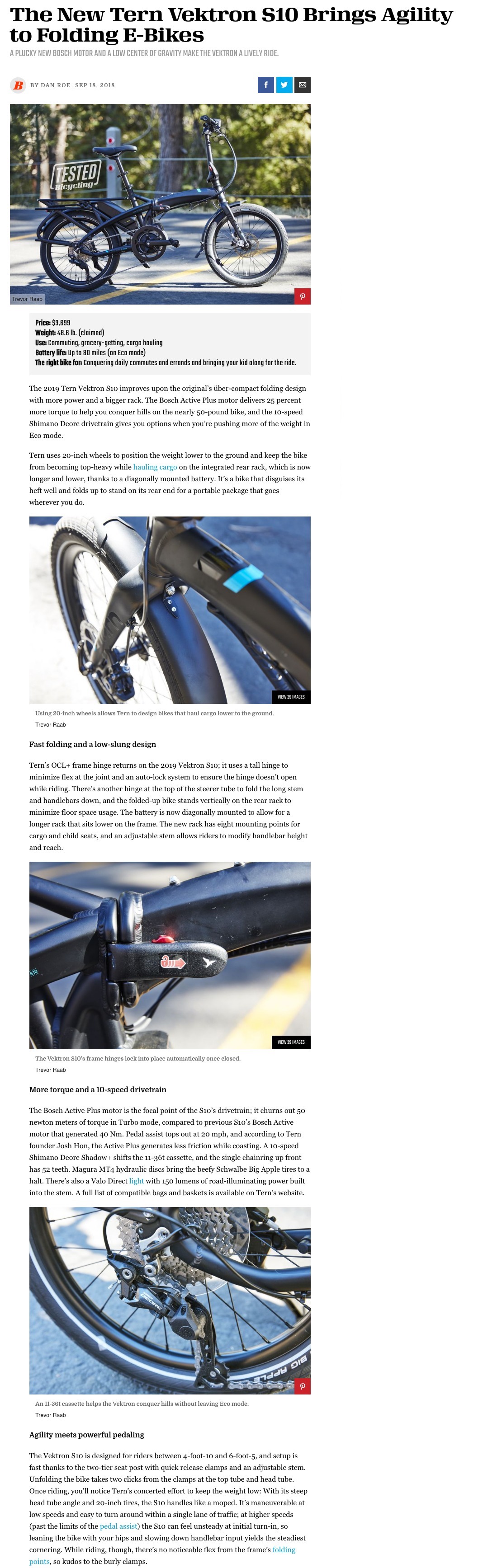 The New Tern Vektron S10 Brings Agility to Folding E-Bikes | Tern Bicycles